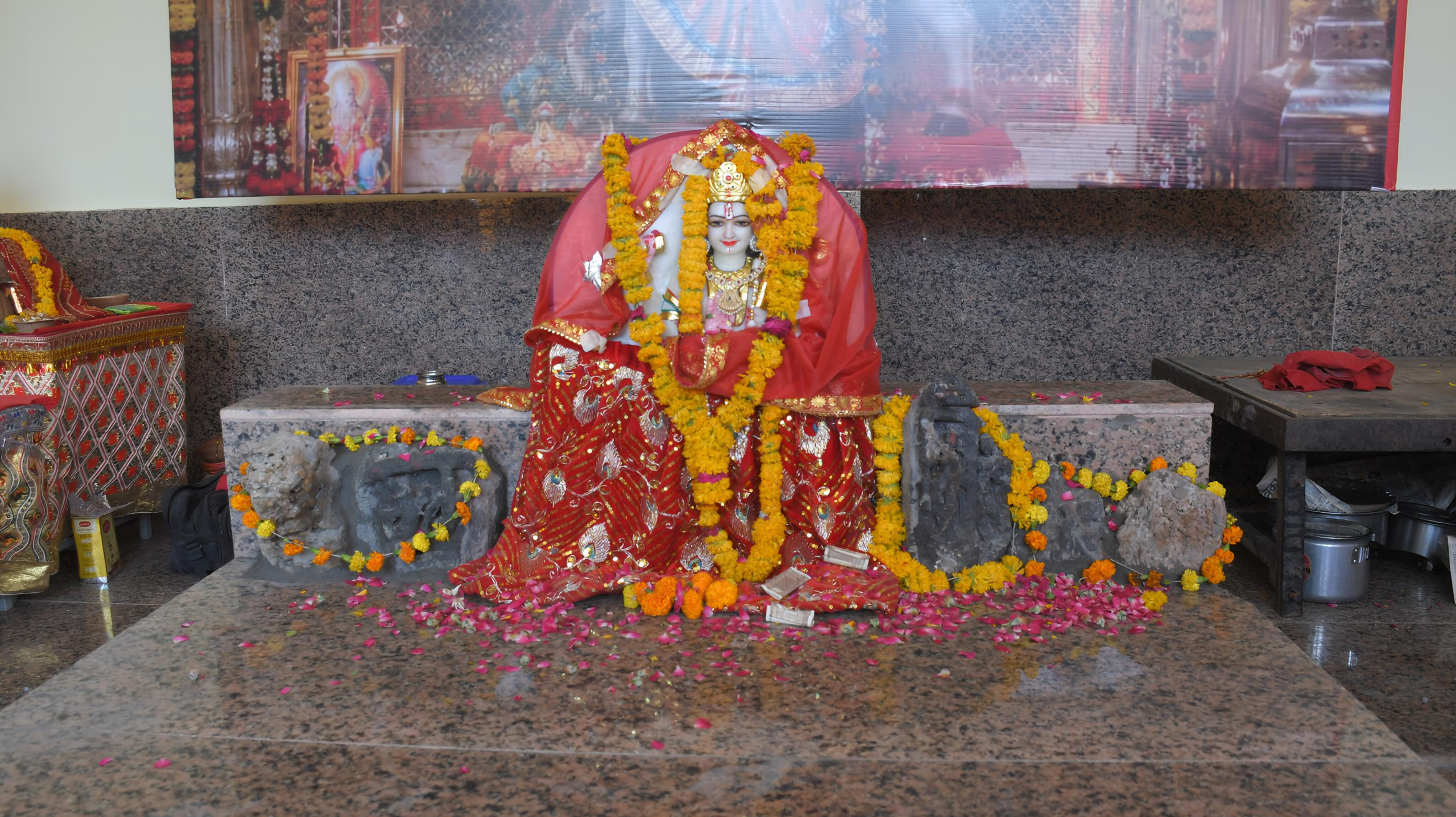 Pran-pratishtha of Shitala Mata in the newly constructed temple