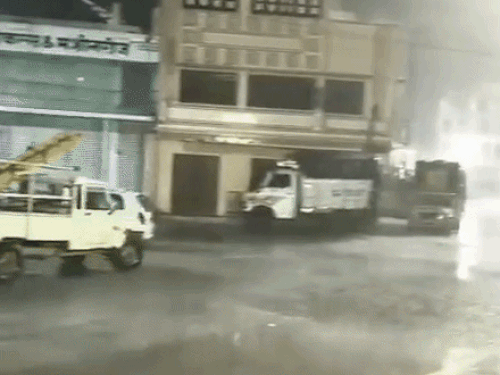 Begun Bus Stand Waterlogged | Power Supply Disrupted Due to Storm