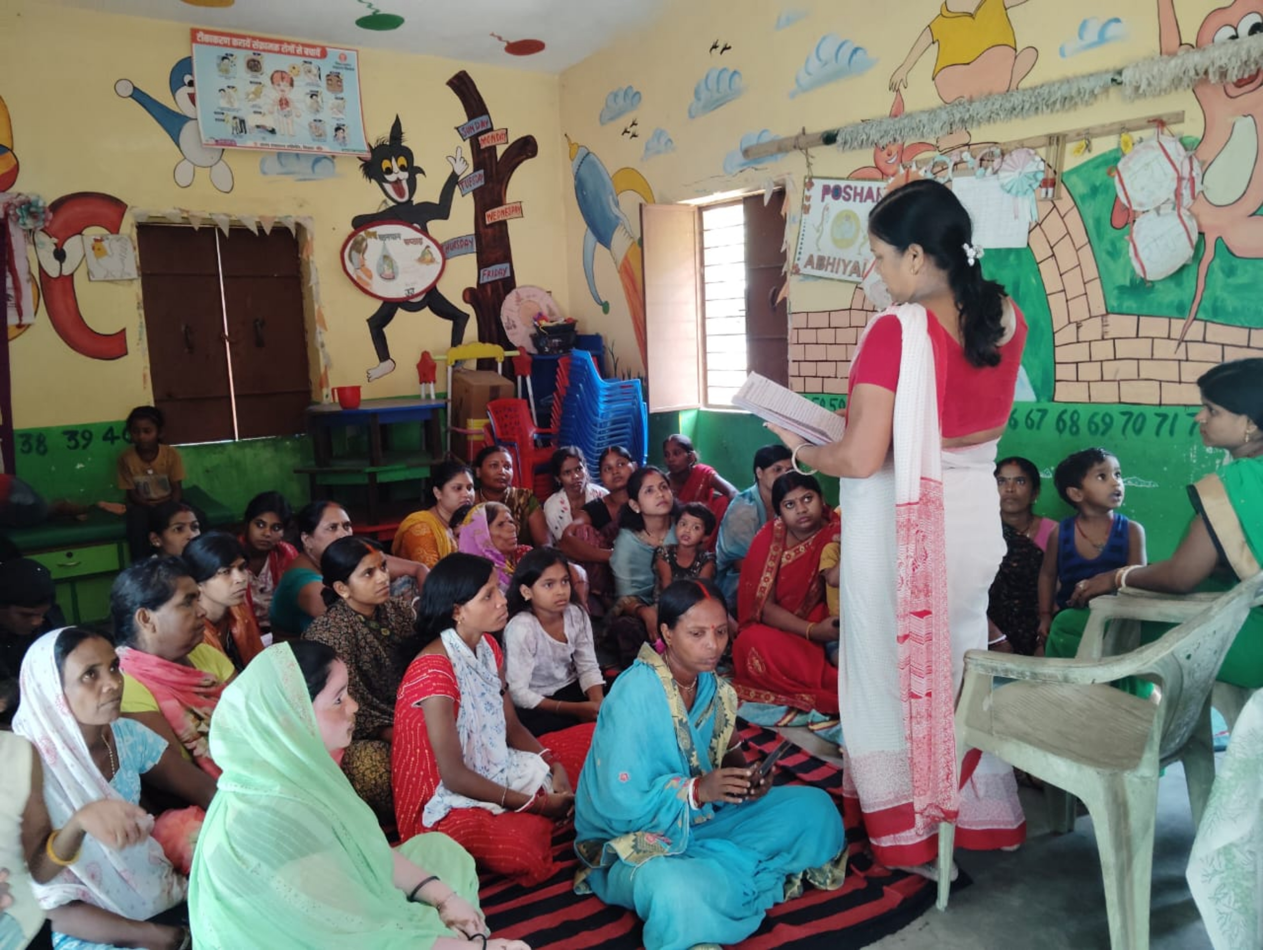 Anganwadi centre audited, women expressed their views