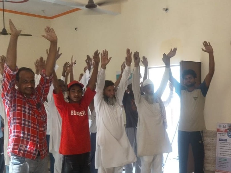 Ghursamaspur Yoga Day | Pradhan Sabir Ansari Leads Community Session