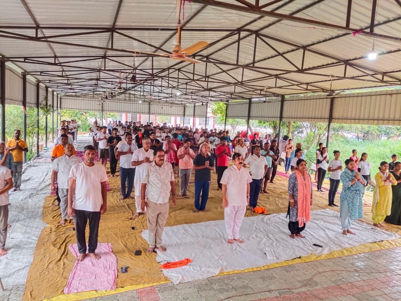 Jaale Yoga Day: Hundreds Join Ex-Minister Jibesh Kumar For Yoga Session