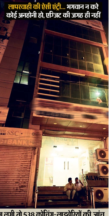 Showroom below, coaching centre above, no emergency gate, no fire ...
