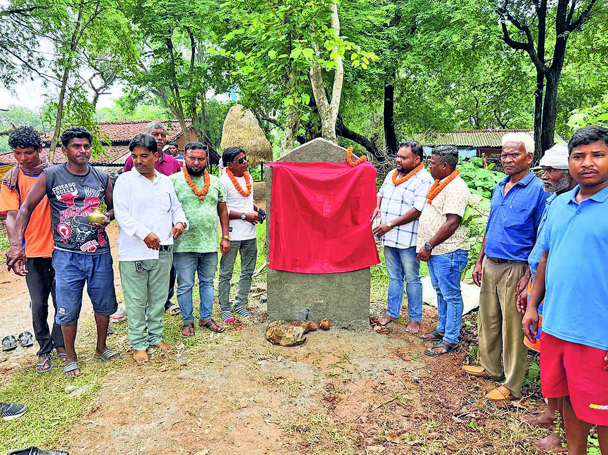 Foundation stone laid for construction of road, culvert and guard wall ...