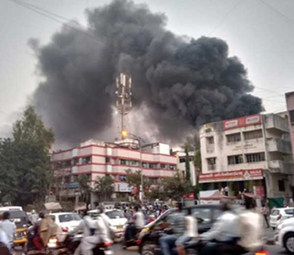 Big Fire In Foam Factory Of Pune.