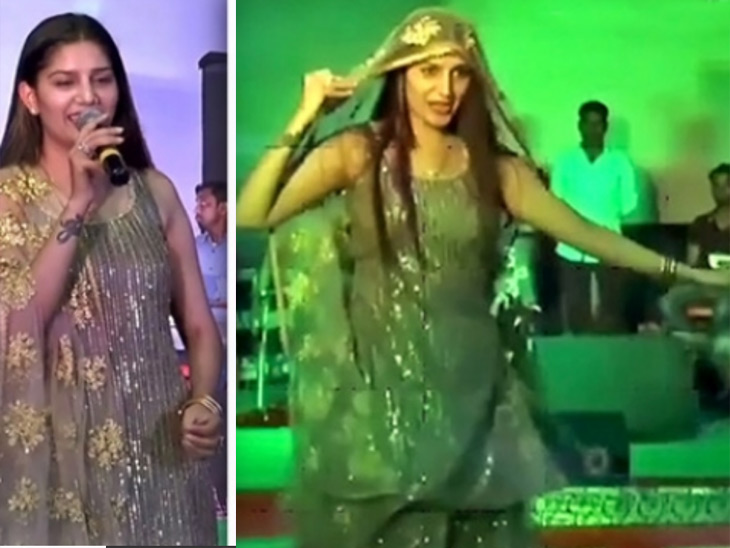 Fans Enjoyed Dance Of Sapna Chaudhary On Her Famous Songs जेव्हा डोक्यावर पदर घेऊन तेरी