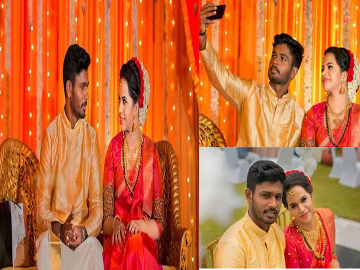 Sanju Samson gets married | ...अखेर संजू सॅमसन अडकला विवाहबंधनात ...