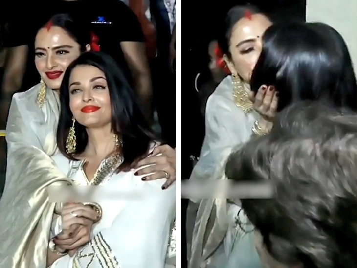 Rekha Kissing And Hugging Aishwarya Rai, Rekha Aishwarya special ...