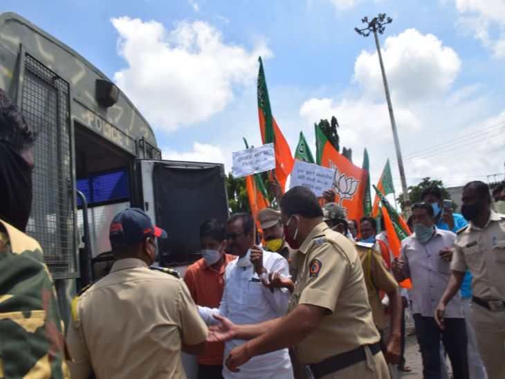 BJP MLA Tanaji Mutkule and other office bearers arrested for agitating ...