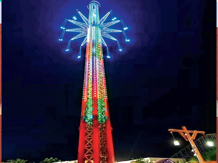This is the tallest swing ride in the world, 460 feet high, breaking ...