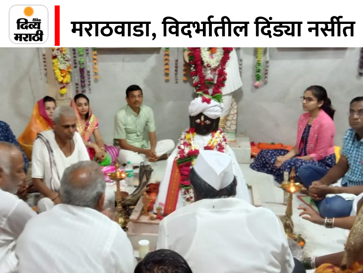 At Narsi Namdev, there is a huge crowd of devotees on their way back ...