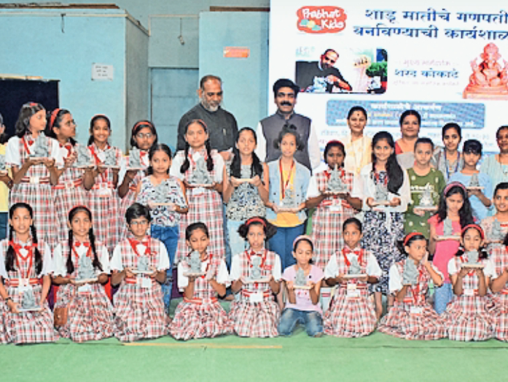 Workshop on making Ganesha from Shadu clay at Prabhat Kids |marathi news