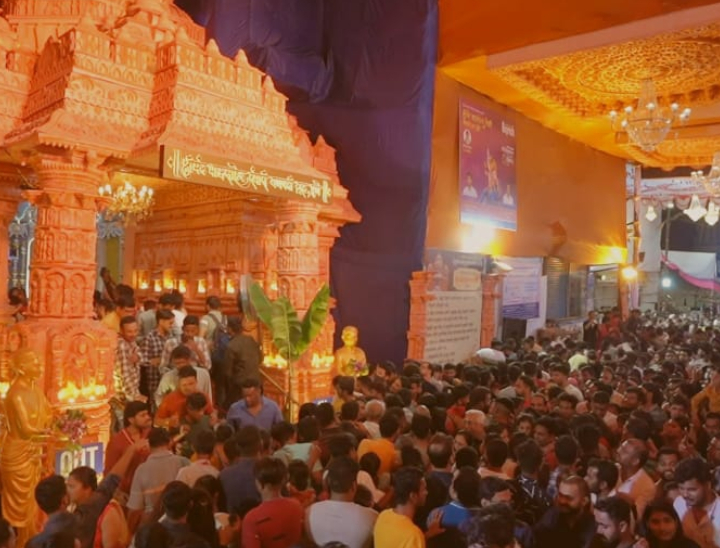 Devotees crowd for Bhau Rangari Ganapati darshan; Attractive view of ...