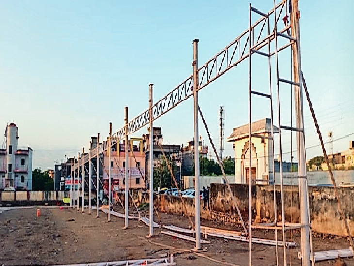 Navratri festival; Construction of Darshan Mandap| marathi news ...