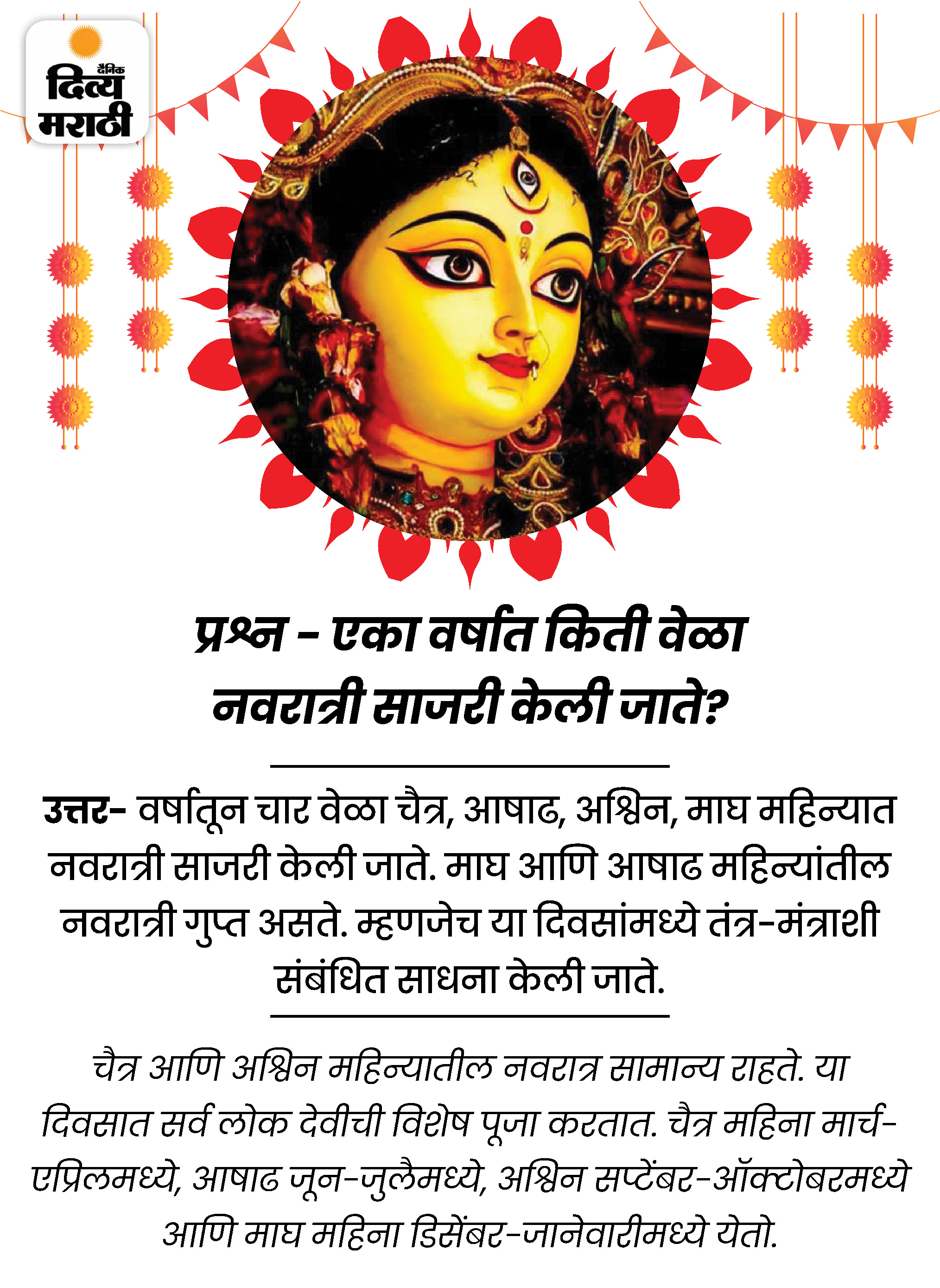 Navratri Puja And Facts In Marathi, Navratri 2022, Traditions Of ...