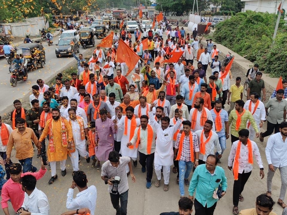 Shiv Sena's Mashal Yatra starts from Hersul, showing torch symbol from ...