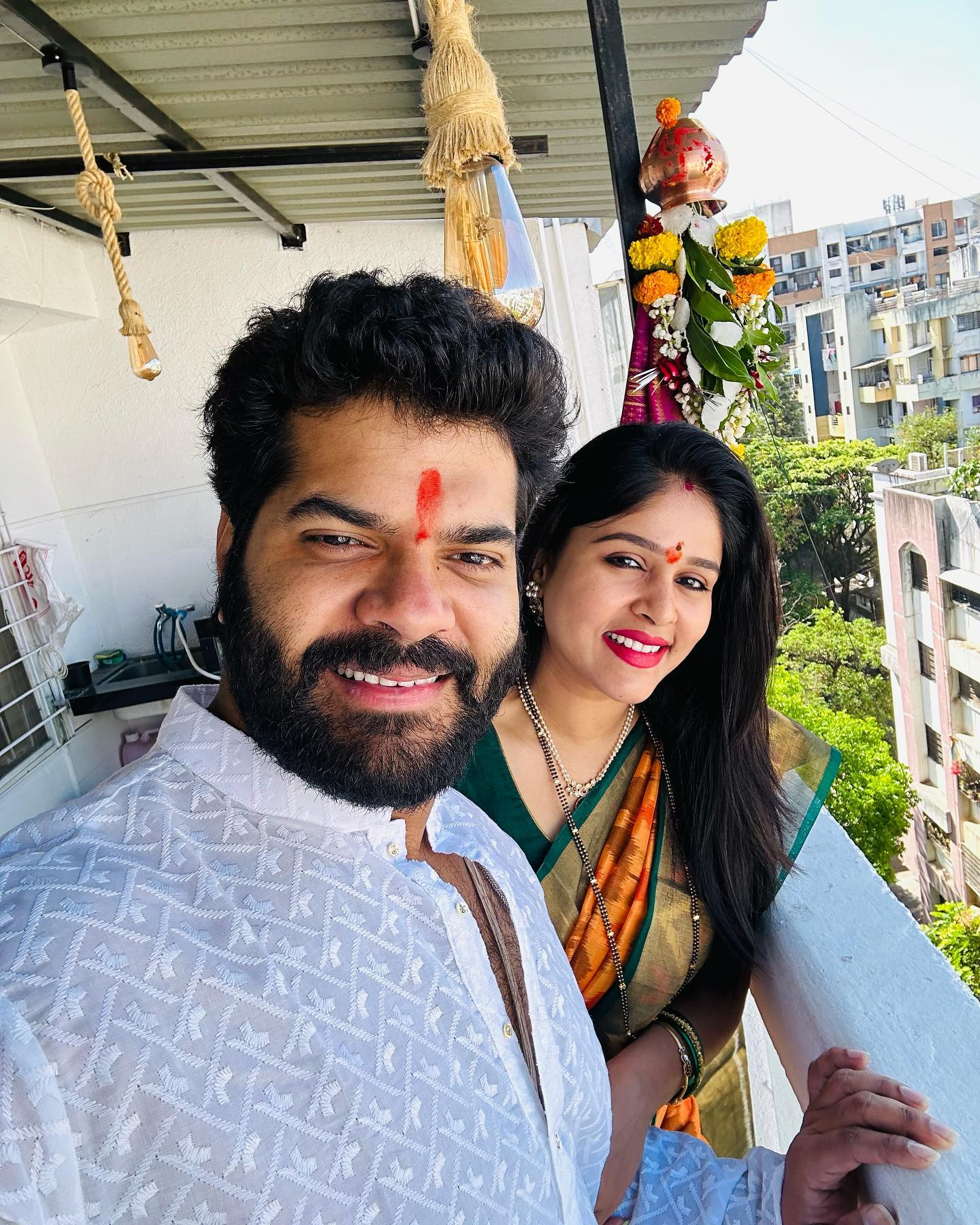 Hardik Joshi And Akshaya Deodhar Gudipadwa Photos; First Gudi Padwa After Marriage | Hardik ...