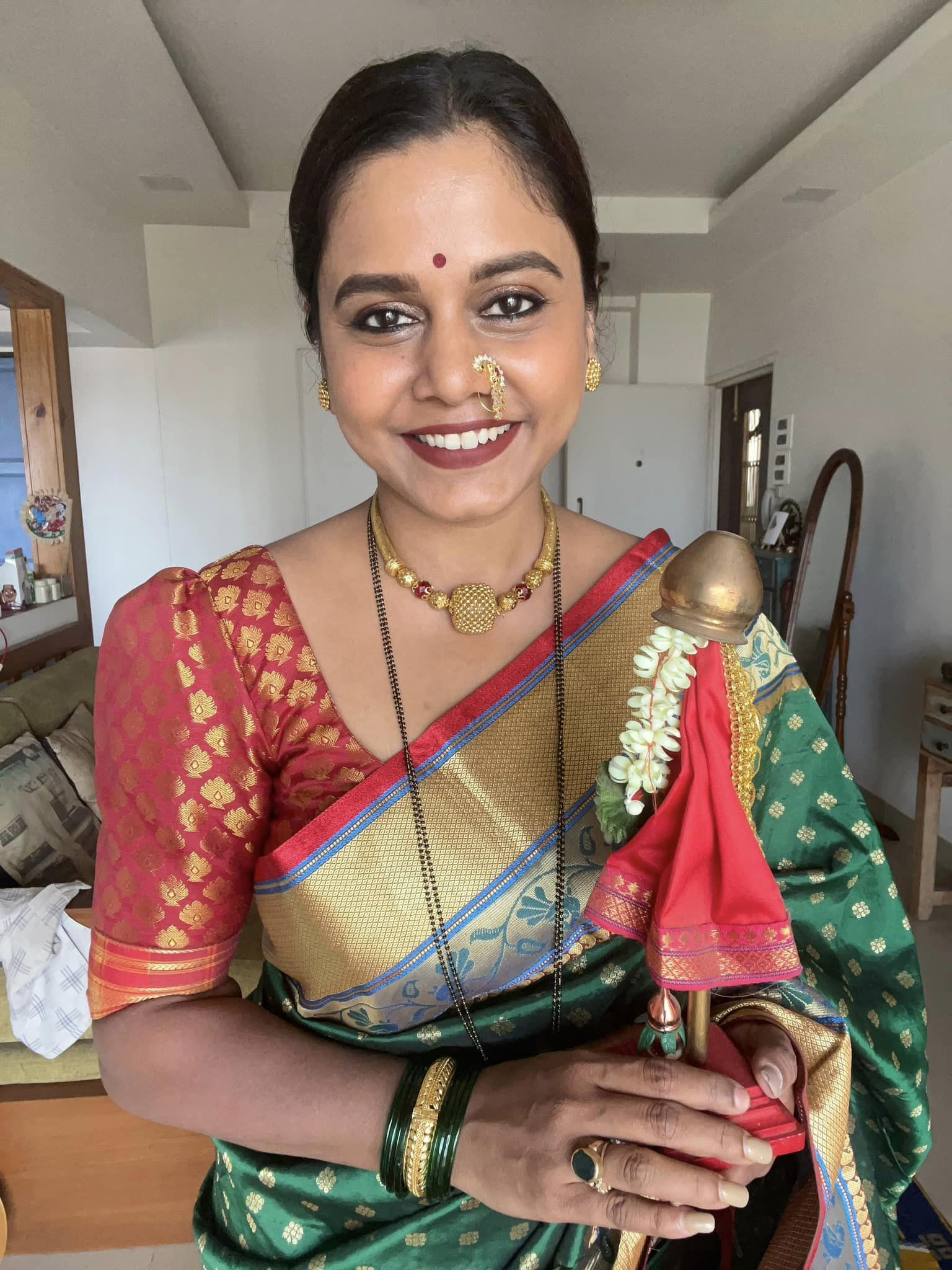 Amruta Khanvilkar Celebrates Gudi Padwa; Celebrity Gudhi Padwa Photos ...