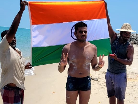 Sampanna Shelar Fastest Swimming Record; Samudradhuni To Dhanuskodi ...