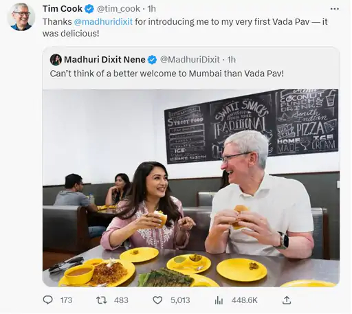 Apple CEO Tim Cook Mumbai Visit Apple Store India Opening