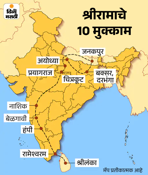 Rama Sita Ayodhya Lanka Journey Explained; Route Map History, Facts | Shri Ram Vanvas Route ...