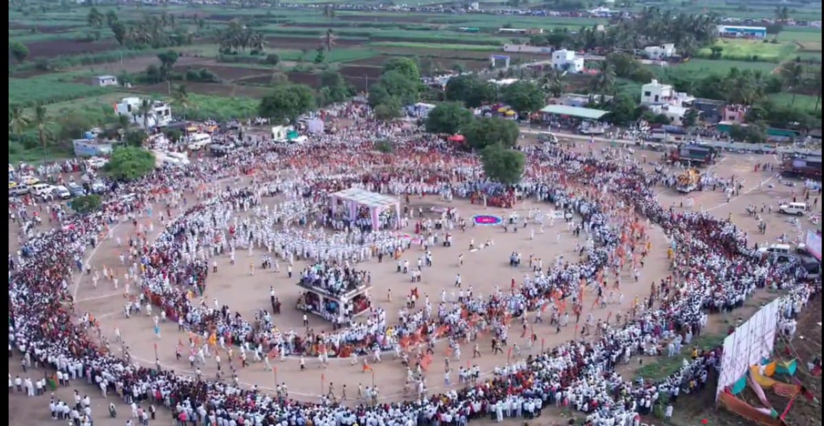 Tukaram Palkhi Sohla 2024 first horse arena was staged in Belwadi ...