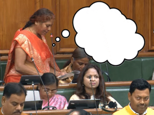 Bahubali's wife Vibha Devi could not recite the oath | Bihar Vidhan Sabha; Nitish Kumar Tejashwi ...