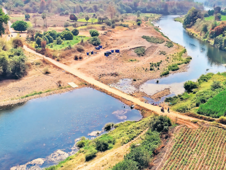 To save the cost, people of Vati village have built a bridge over the ...