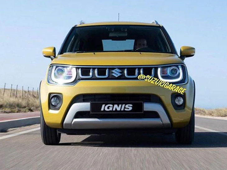 Photos of the Ignis facelift model leaked with the front look changing