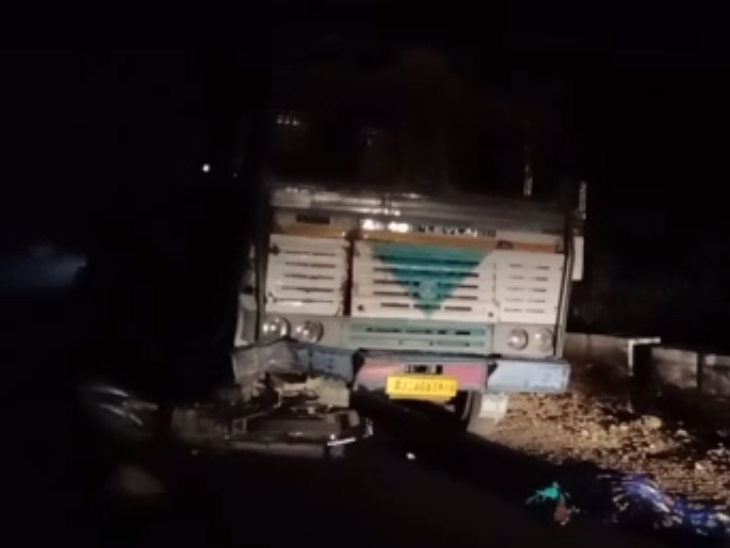 Ambaji Chhapri highway truck clash bike than one peson death
