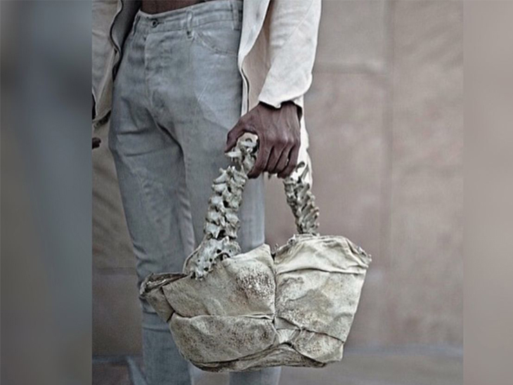 The fashion designer made a Rs 3.80 lakh handbag with human backbone ...
