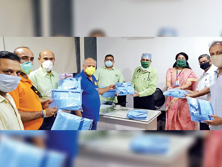 Doctors of Vapi Hariya Hospital were given safety shoots and also ...
