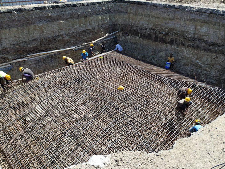 Work on the two-lane overbridge near Digjam Circle began in earnest ...