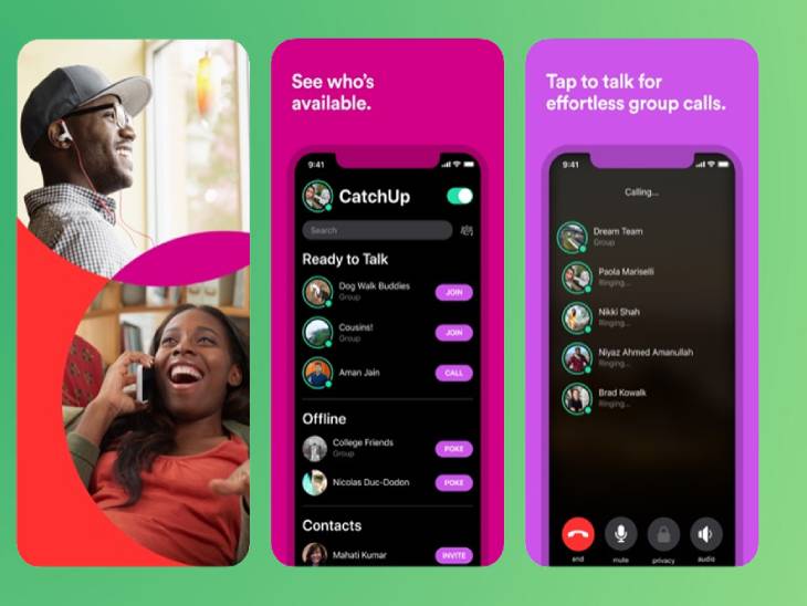 Facebook launches CatchUp, an audio-only calling app that shows who’s ...