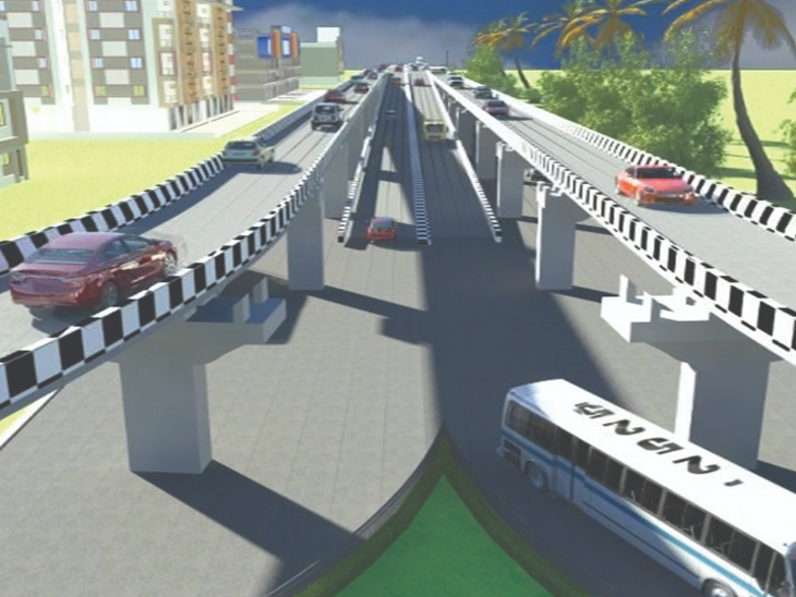 The flyover from Victoria Bridge to the seven-lane GEB office will ...