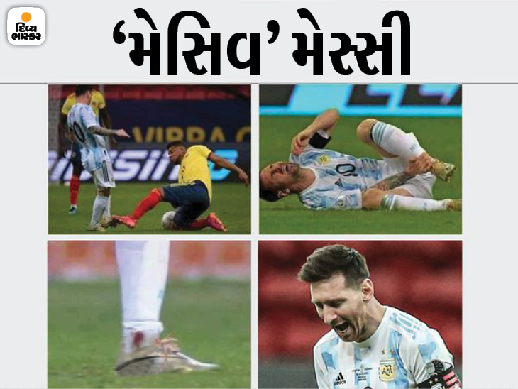 Copa America 2021; Lionel Messi Plays With A Bleeding Ankle Against ...