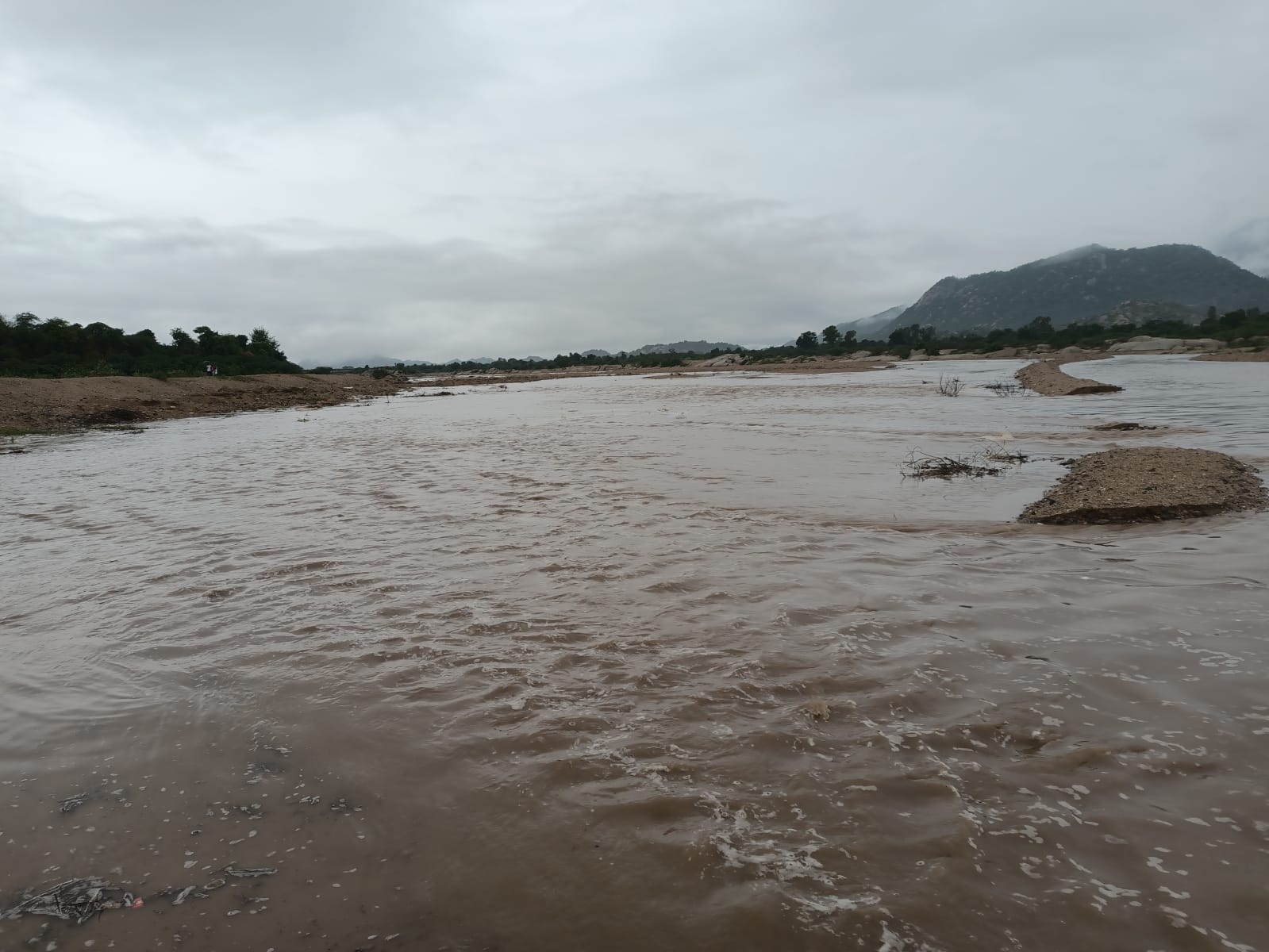 Farmers were overjoyed when new water came in the Banas river, which is ...