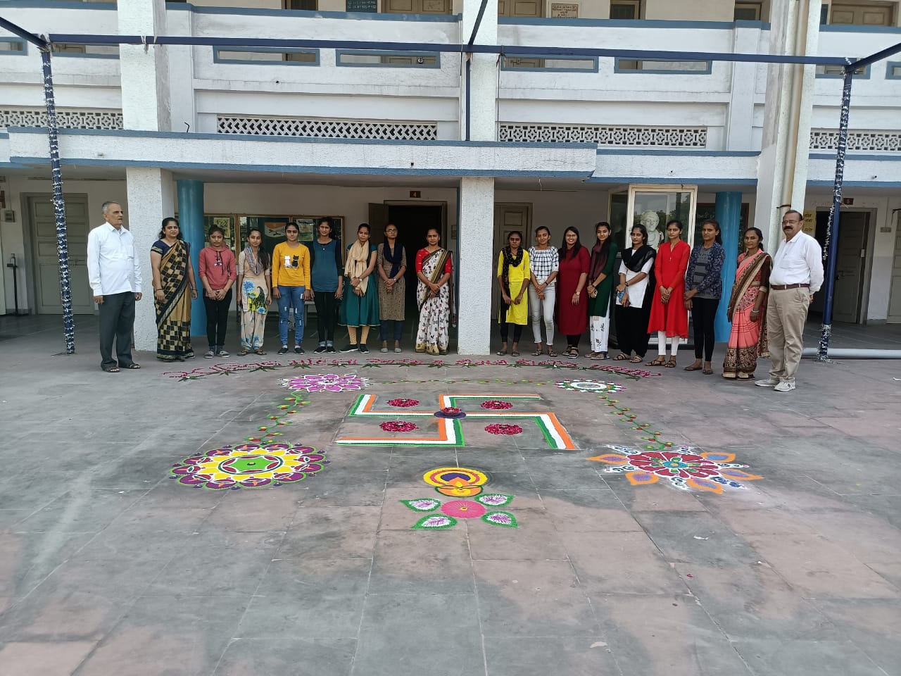 Rangoli competition held on the occasion of Diwali at Swastik Mahila ...