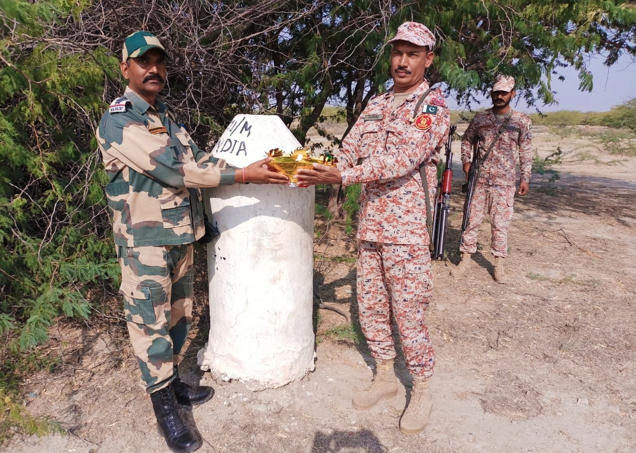 At the Kutch border, the country's soldiers exchanged sweets with the ...