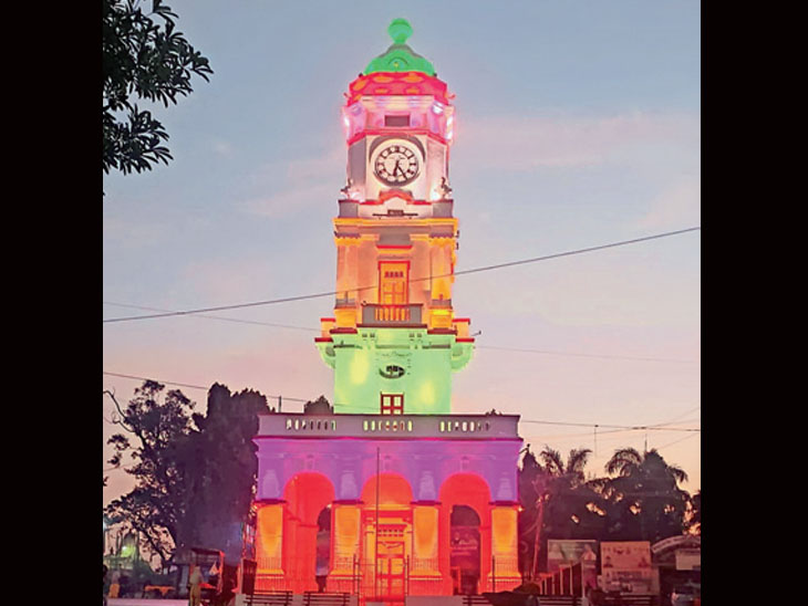 Le. Dedication after renovation of historical tower of Baria town ...