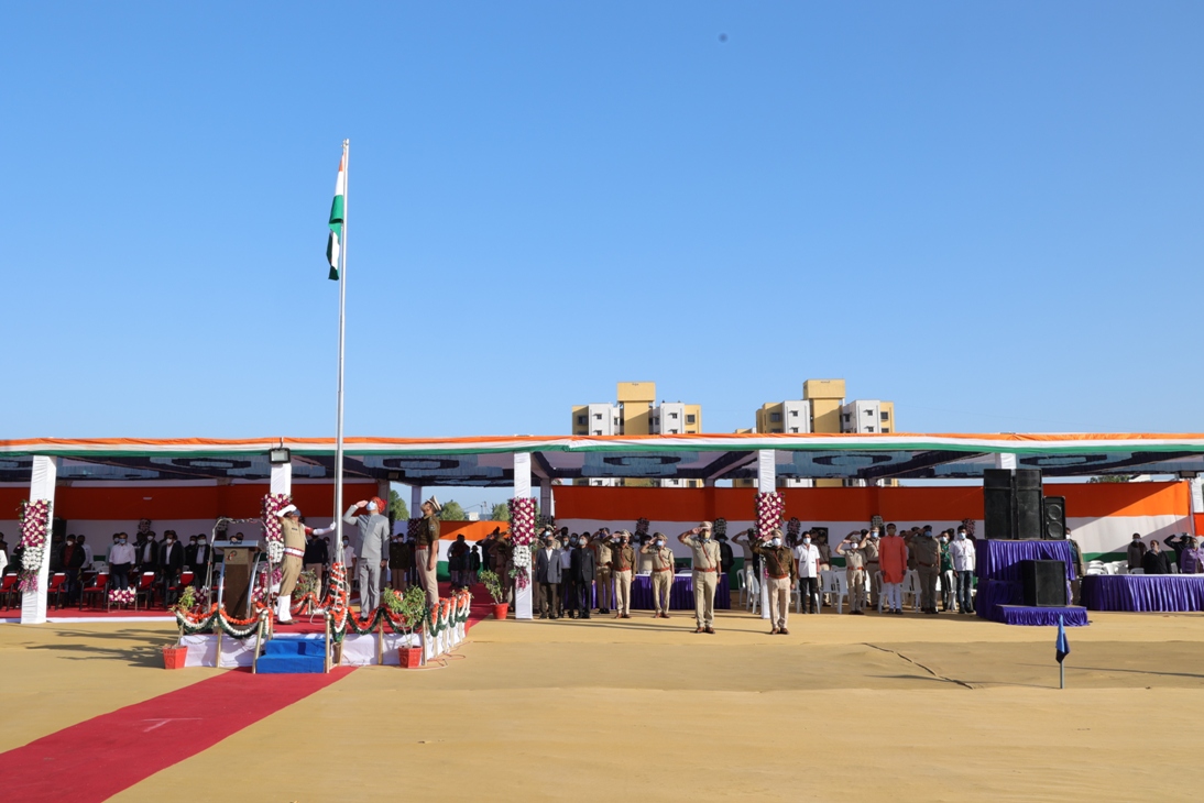 Republic Day celebrations at Amreli Police Parade Ground, District ...