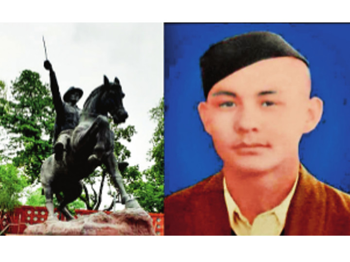 A statue of Durga Malla in the Parliament premises.