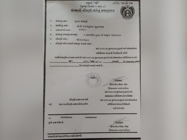 Xerox of old Certificate of Gumastadhara in Himmatnagar, Bogus Renew ...