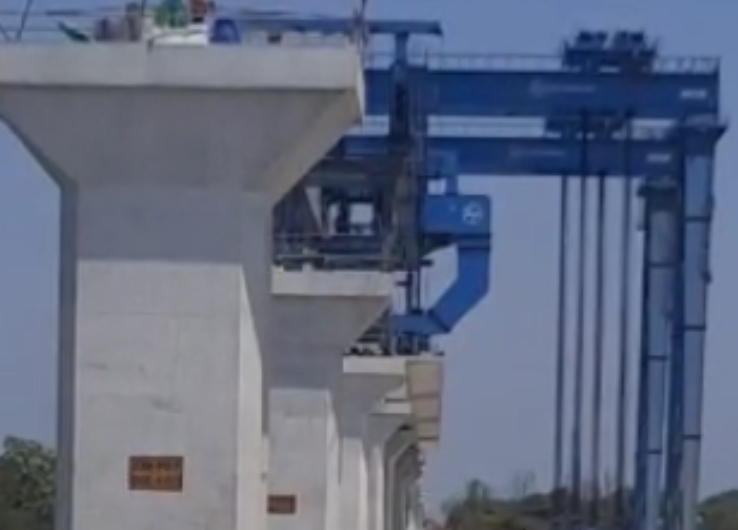 Important work of bullet train project near Nasilpore in Navsari ...