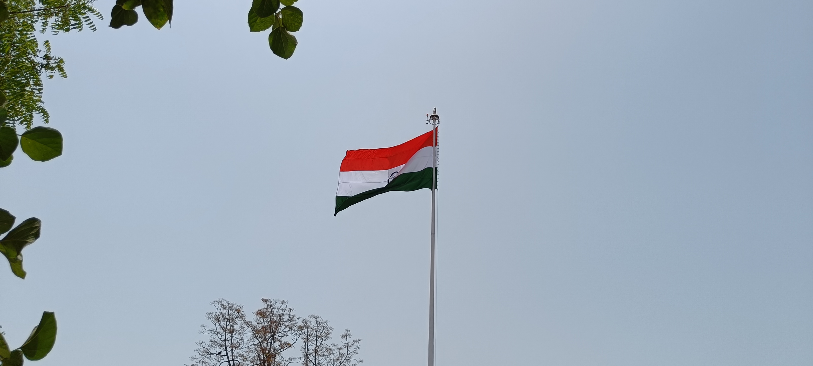 A 100 feet high national flag was hoisted in the railway station area ...