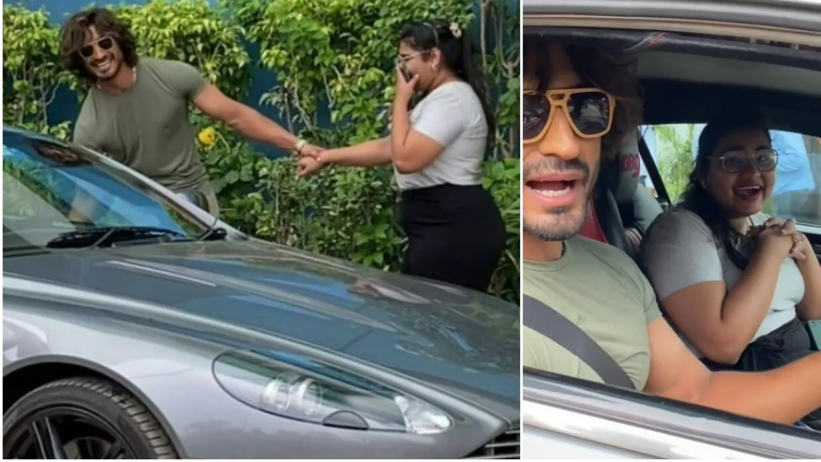 Vidyut Jamwal takes his female fan on a drive in his luxury car 'Aston ...
