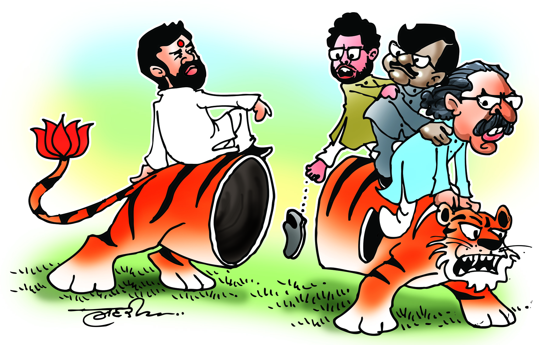 Maharashtra Political Crisis with cartoons Shiv Sena MLA, Uddhav ...