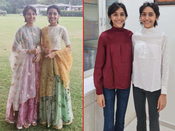 Twin sisters Tanaya and Tanisha from Ahmedabad scored 97.91 and 97.61 ...