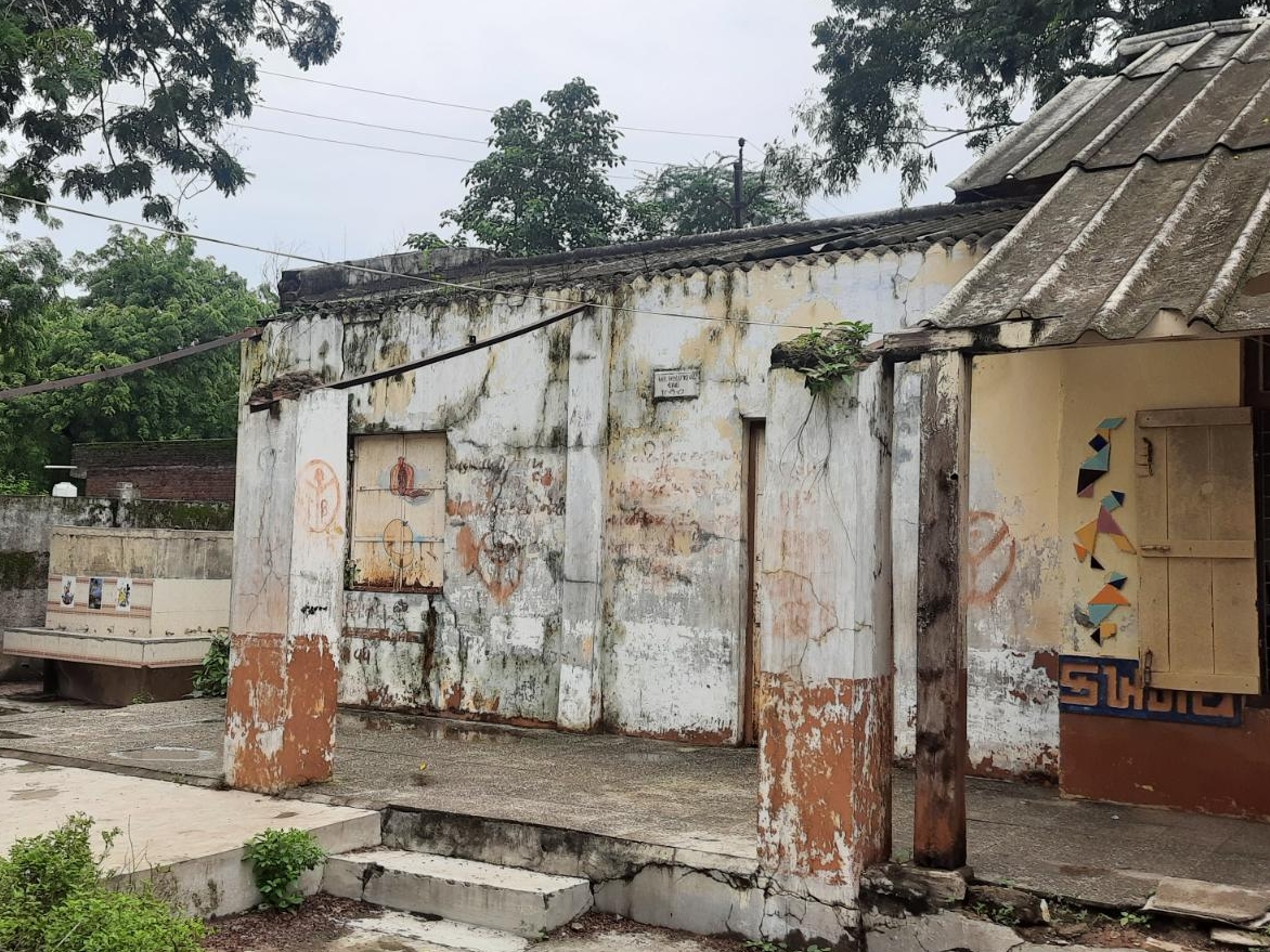 The classrooms of Alva Primary School in Kalol are in disrepair, with ...