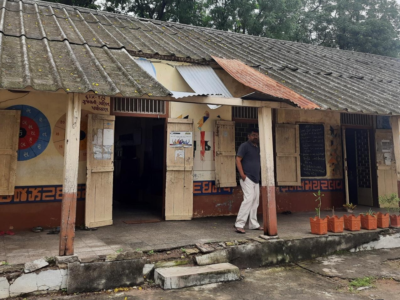 The classrooms of Alva Primary School in Kalol are in disrepair, with ...