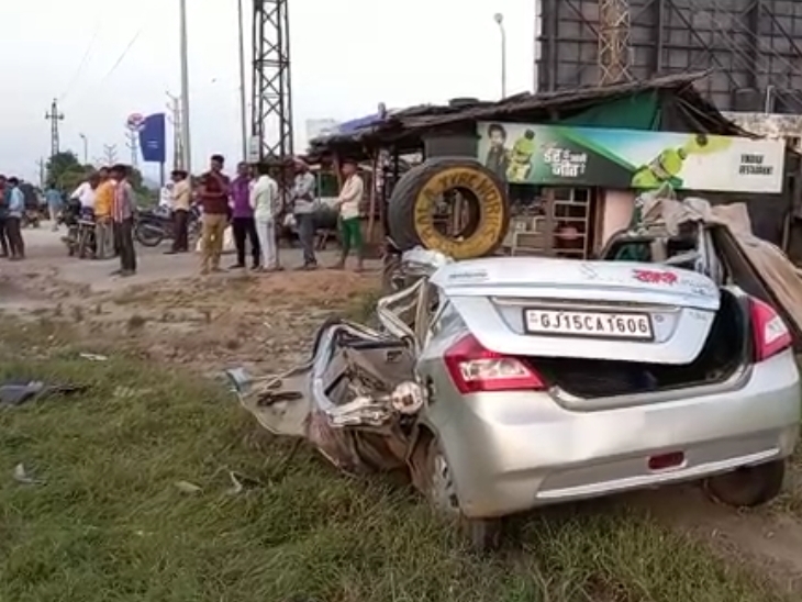 રાજસ્થાનના માવલ પાસે ટેન્કરચાલકે કારને અડફેટે લેતા કારના ફુરચા ઉડી ગયા ...